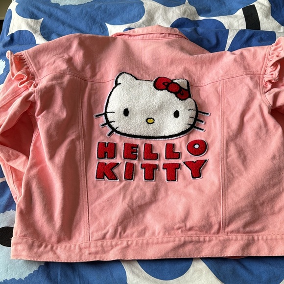Lazy Oaf | Jackets & Coats | Lazy Oaf X Sanrio Hello Kitty Pink Denim ...